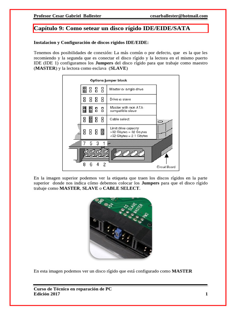 Capitulo 9-Configuracion Ide HD Eide y Sata | PDF | Unidad de estado ...