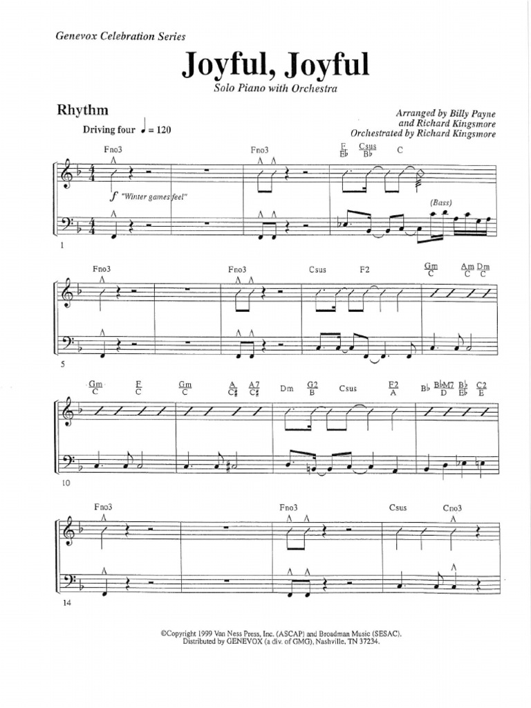 Joyful, Joyful - Rhythm | PDF