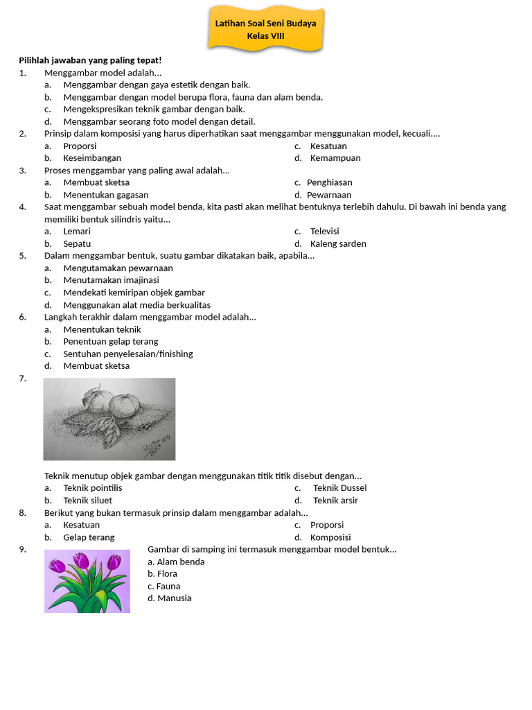 Soal Menggambar Model | PDF