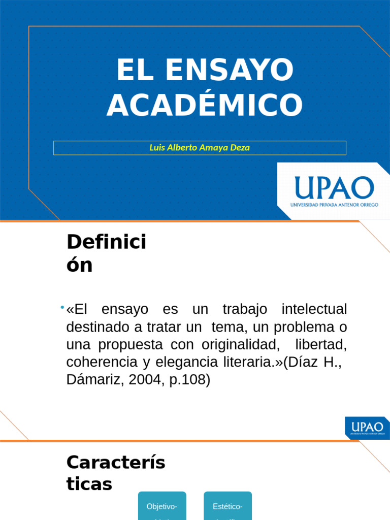 CLASE EL ENSAYO ACADÉMICO-1 | PDF | Ensayos | Comunicación humana