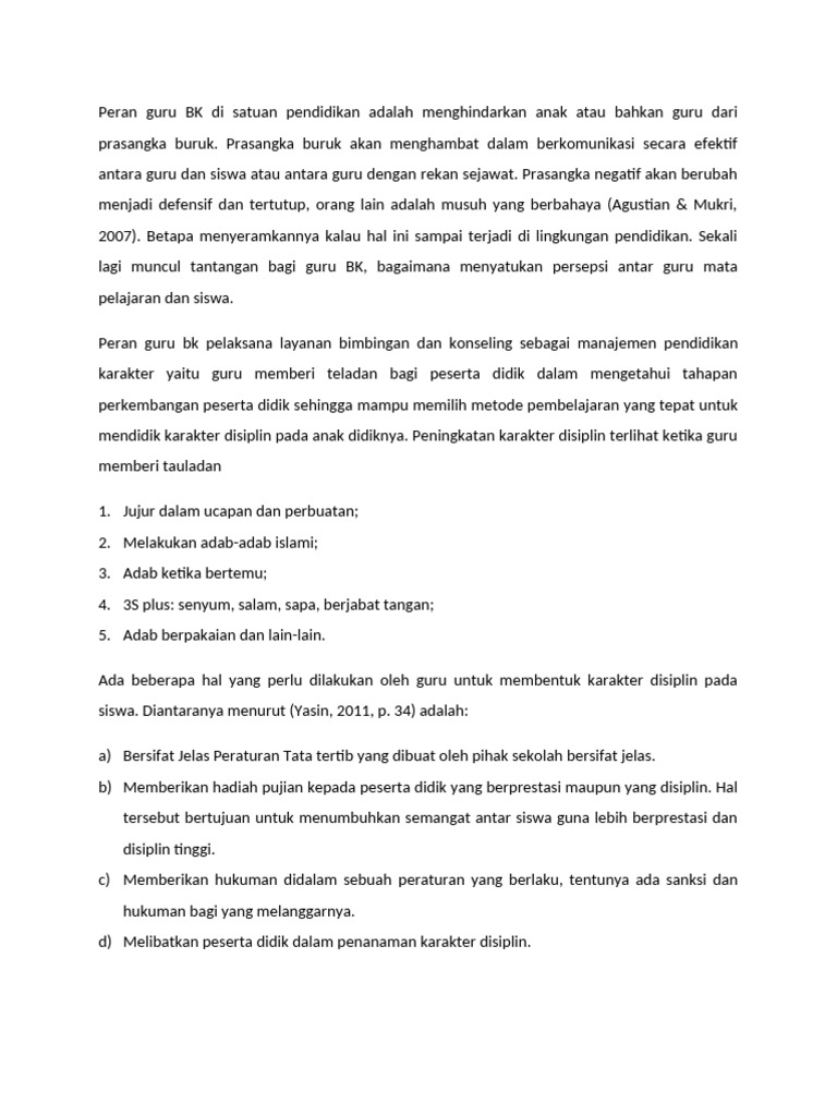 peran guru bk dalm proses pelaksanaan manajemen sekolah dan kelas | PDF