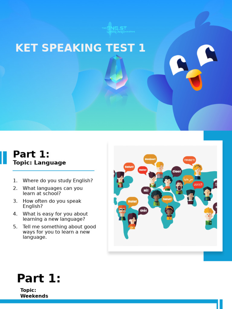 KET Speaking Test 1 (1) | PDF
