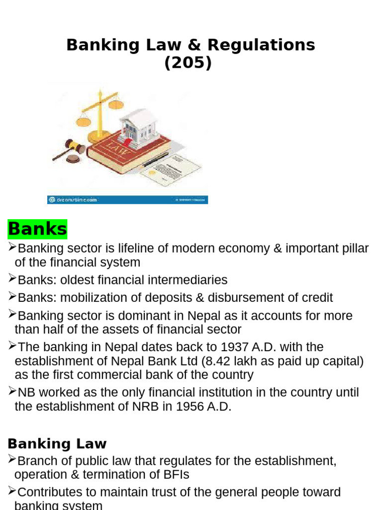 Banking Law Regulations BBA VIII Autosaved | PDF | Banks | Economies