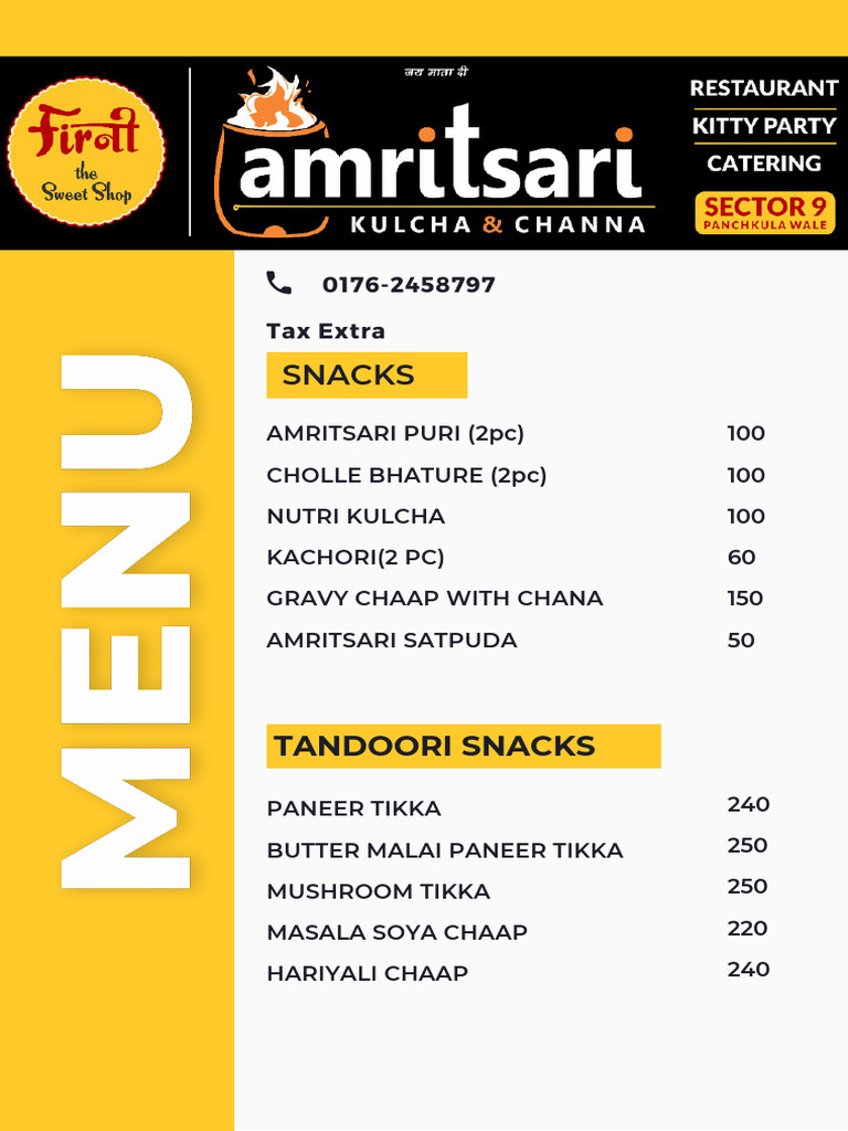 Neel Paneer Menu at Black and Yellow | PDF | Indian Cuisine | Food And ...