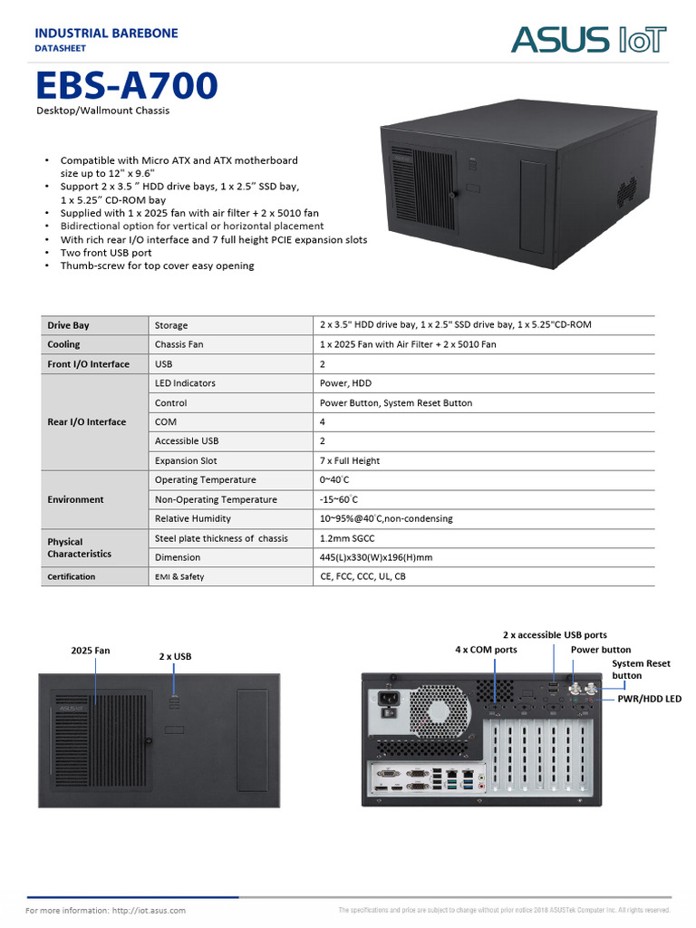 EBS-A700 Datasheet (3) - Đã G P | PDF | Computer Science | Computing