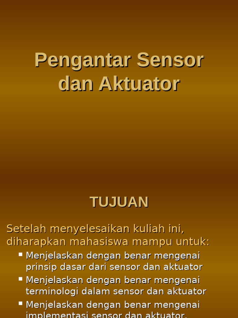 01.Konsep-Pengukuran Materi Sensor Dan Aktuator | PDF
