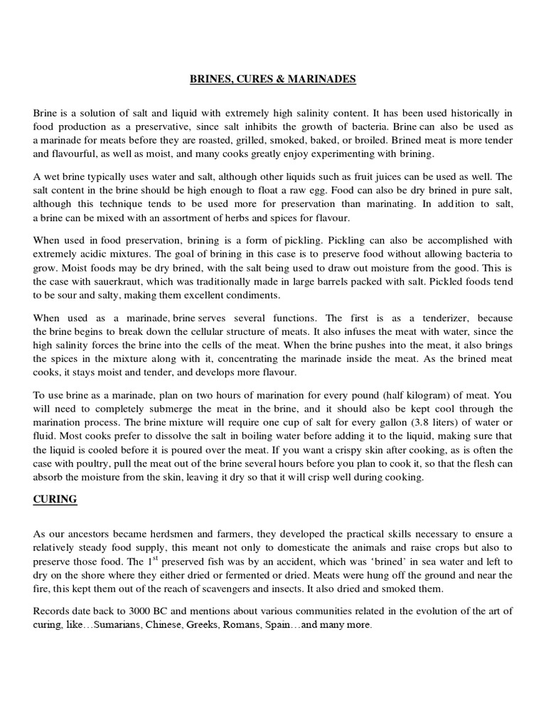 4501_brine Cures and Marinades (15 Files Merged) | PDF | Sausage ...