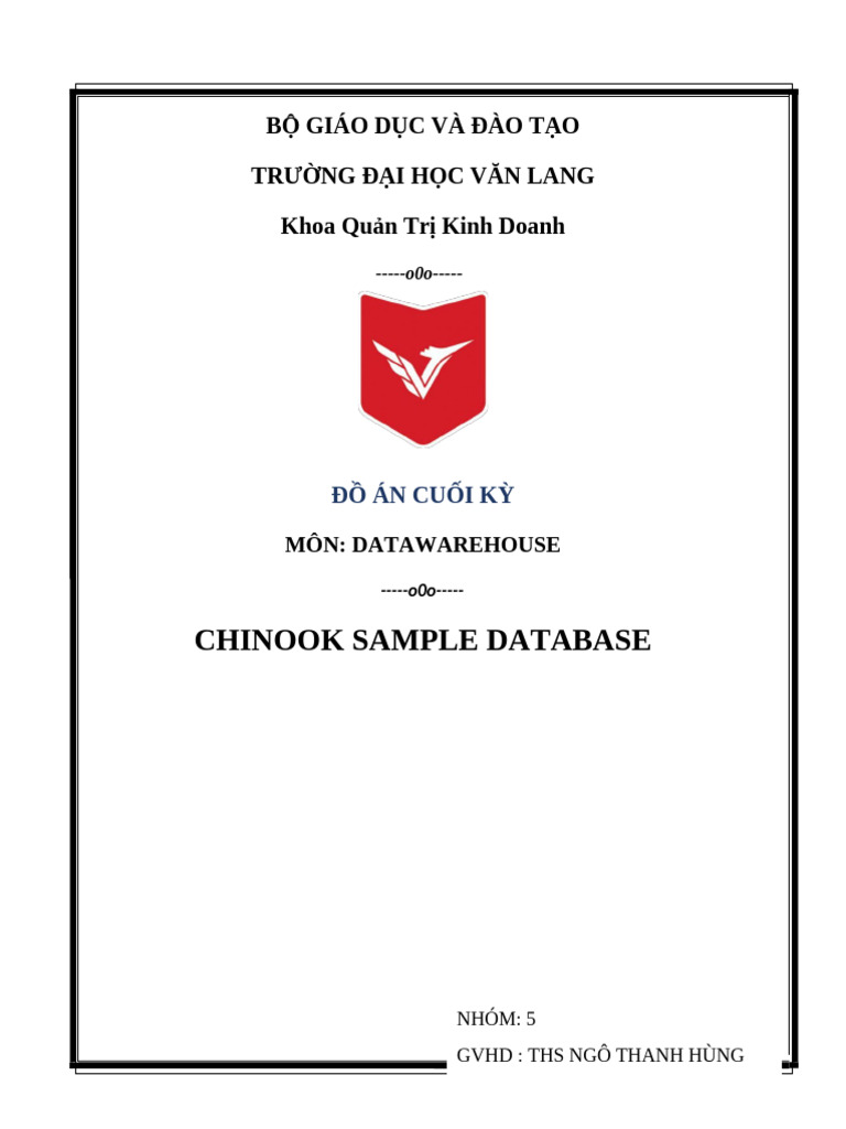 Báo Cáo Đ Án Chinook Database | PDF