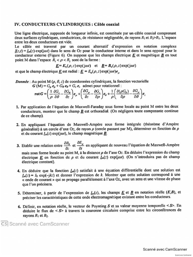 Très Bon PB Corrig CCP Sur Eq Maxwell | PDF