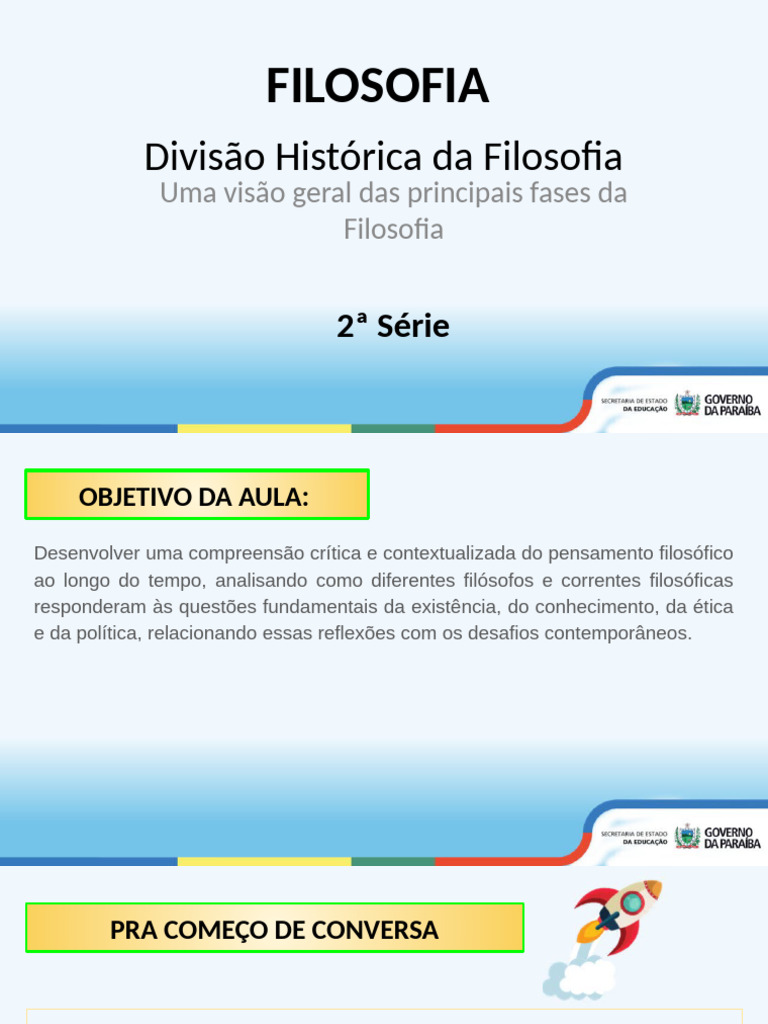 Divisão da História da Filosofia Ocidental | PDF | Filosofia Grega ...