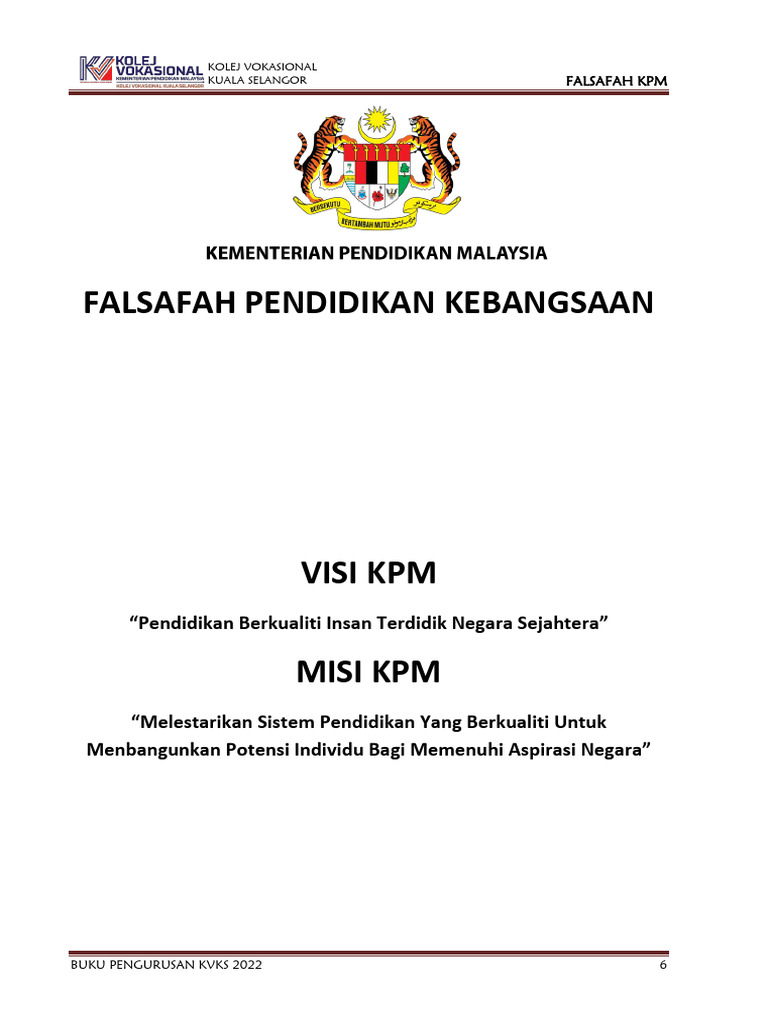 8_FALSAFAH KPM | PDF