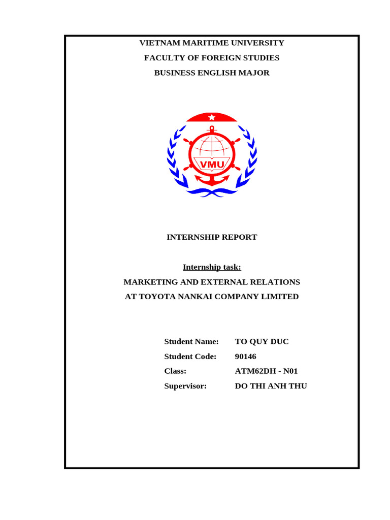Toquyduc 90146 Thựctậpatm-01 | PDF | Marketing | Communication