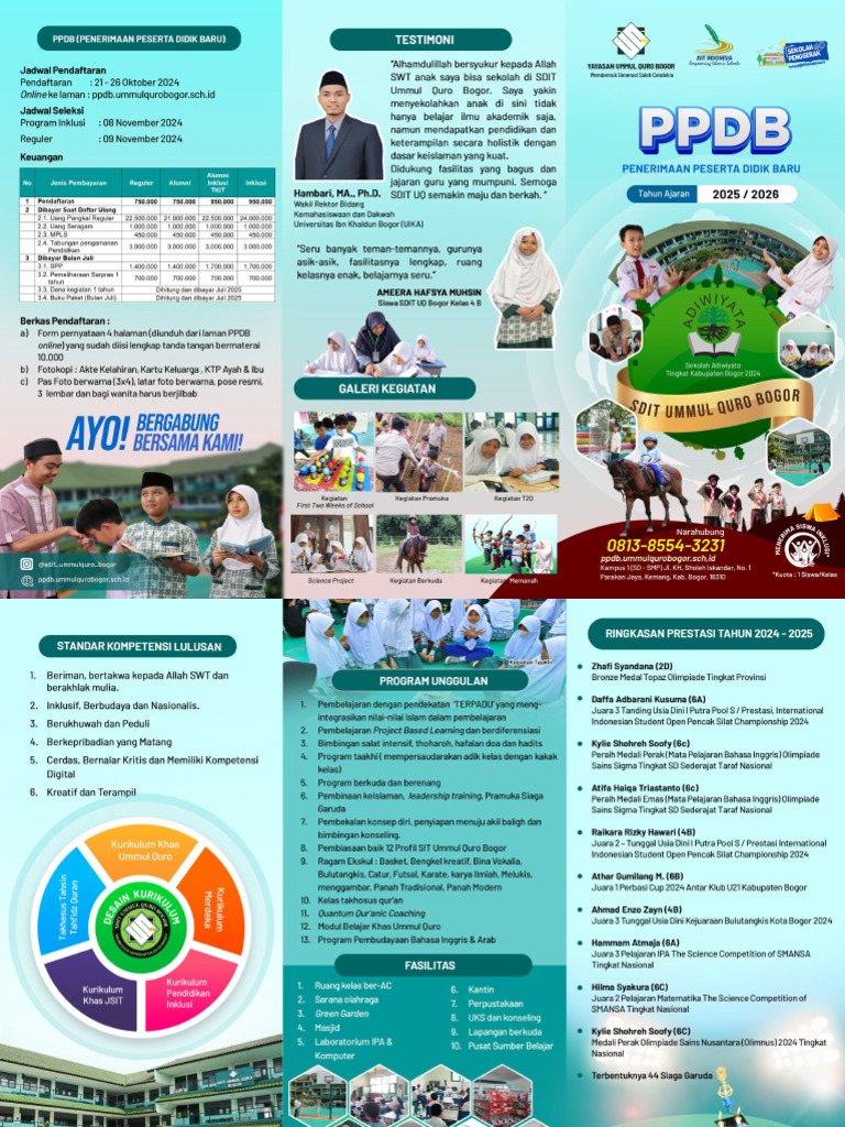 Leaflet PPDB SDIT UQ BOGOR | PDF