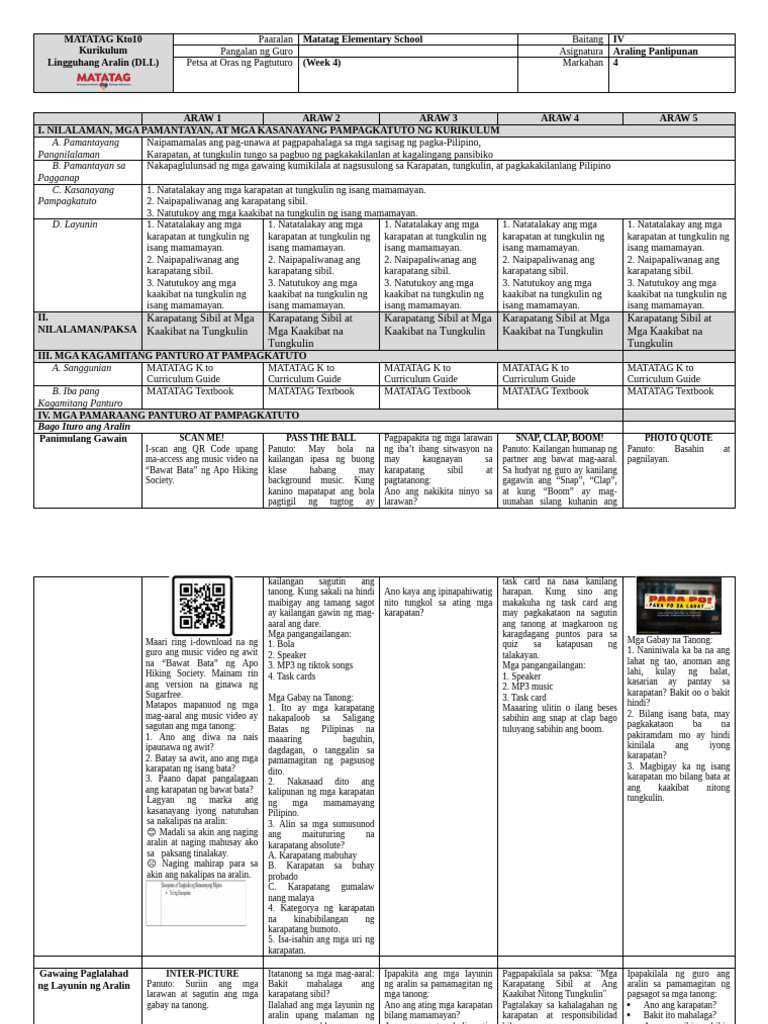 Q4-Ap 4 Week 4-DLL | PDF