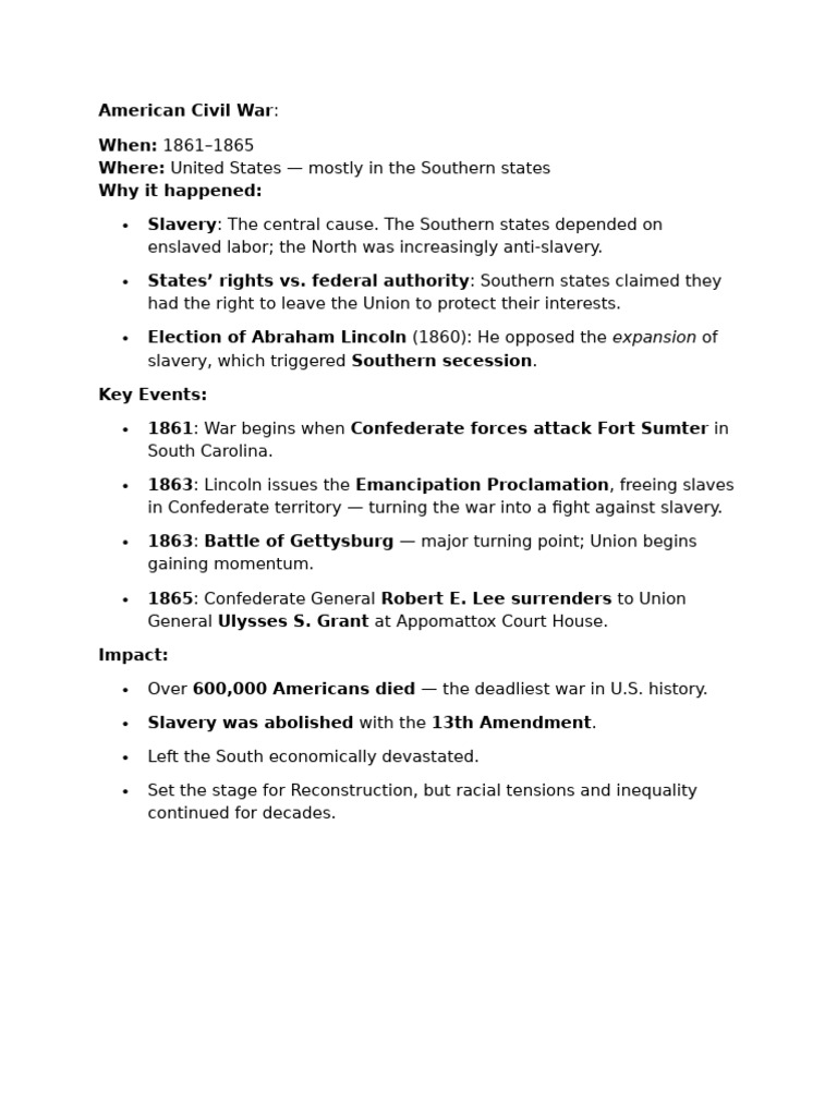 American Civil War | PDF