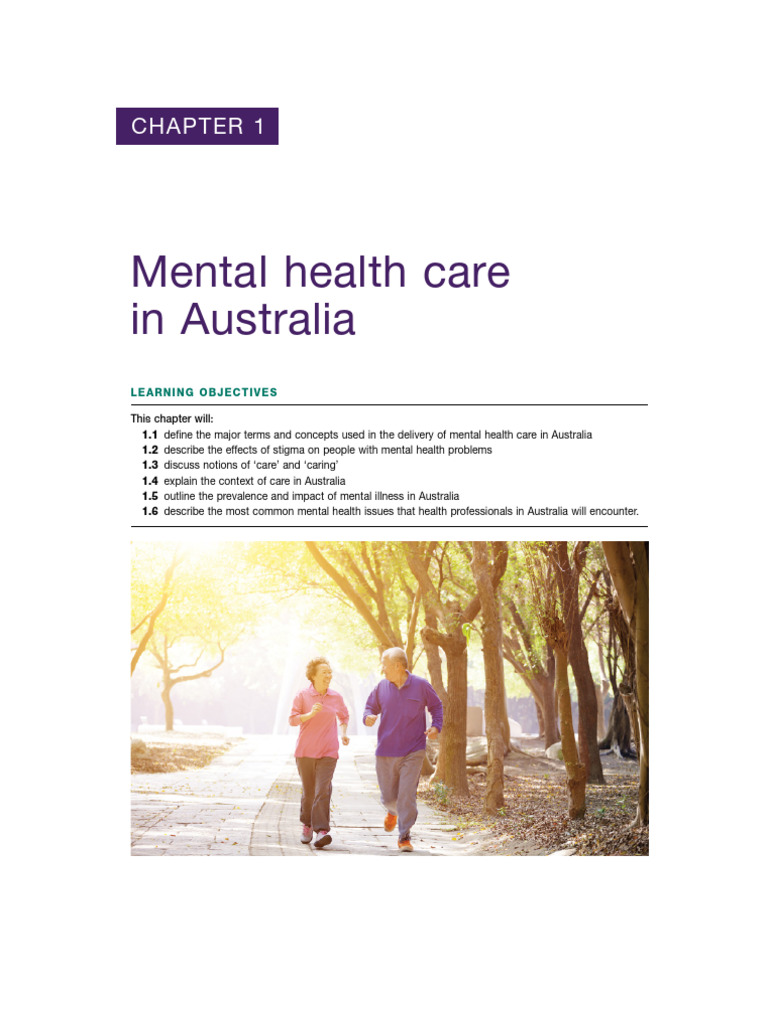 Mental Health Care, 3rd Edition ---- (CHAPTER 1 Mental Health Care in ...