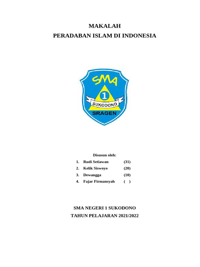 Peradaban Islam di Indonesia: Sejarah dan Budaya | PDF
