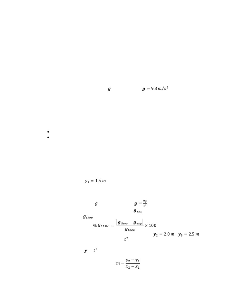 Free Fall Experiment | PDF | Acceleration | Velocity