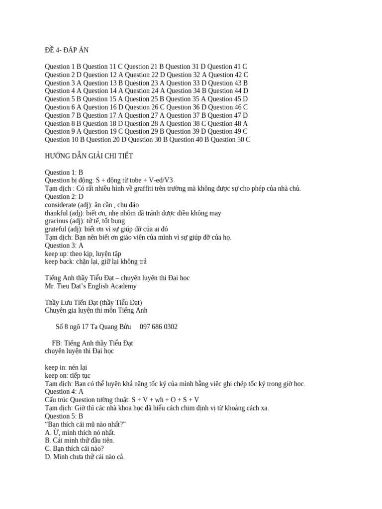 E12-ĐỀ 4-KEY | PDF