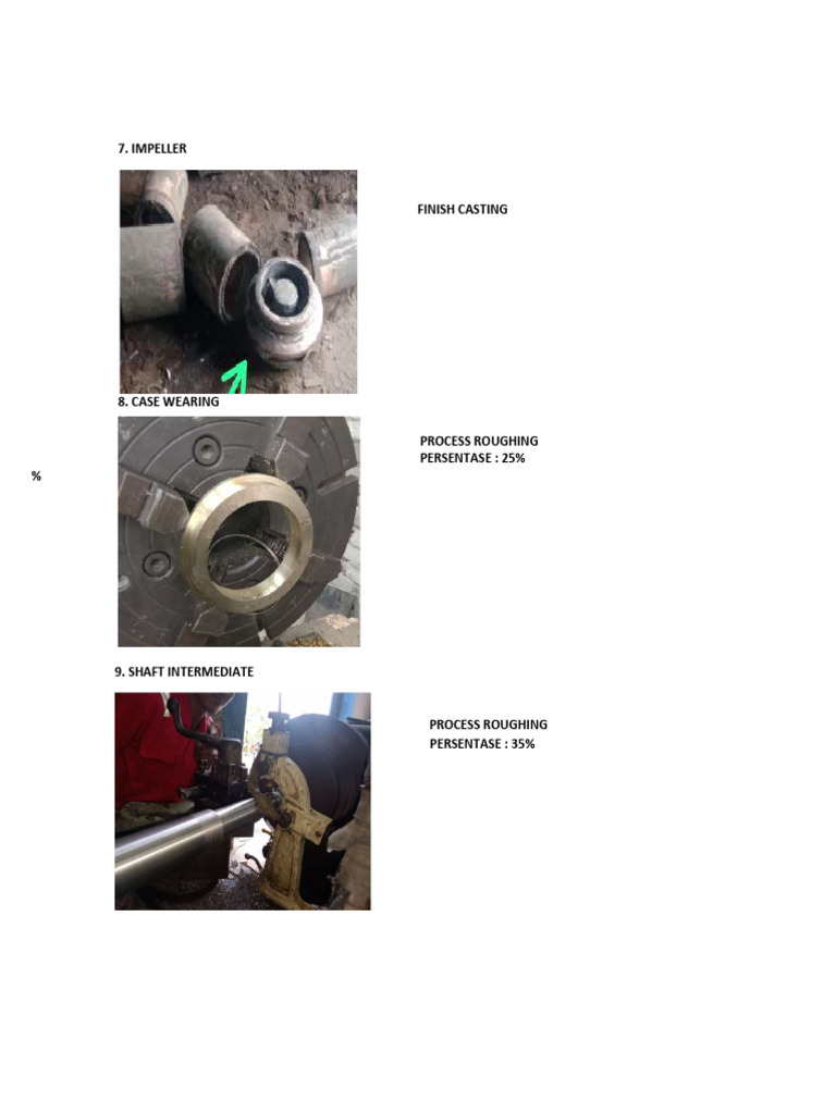 Impeller Casting and Shaft Roughing Process | PDF