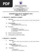 Grade 5 Periodical Test Lesson Plans | PDF | Lesson Plan | Test ...