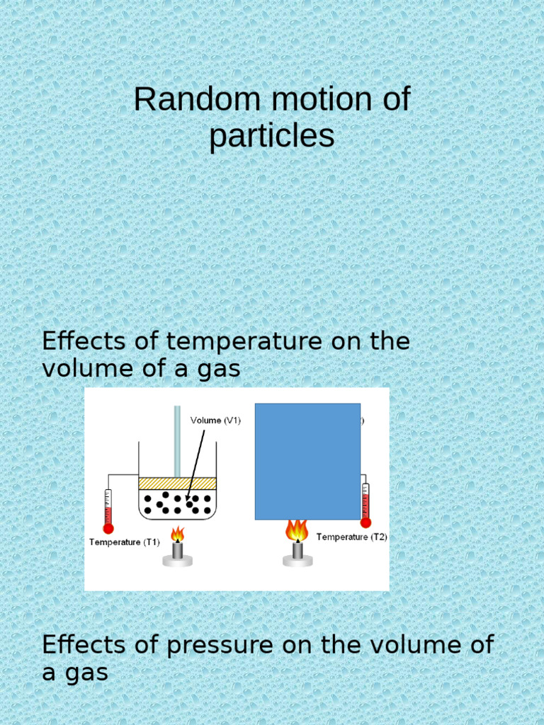 Random Motion of Particles | PDF