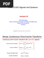 Continuous-Time Fourier Transform (CTFT) | PDF | Fourier Transform | Electronics