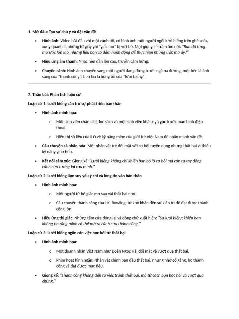 kịch bản quay | PDF