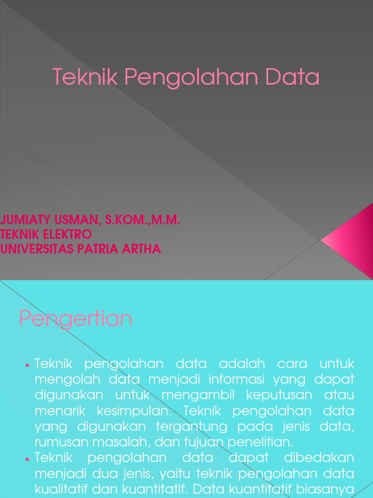 Teknik Pengolahan Data - PPTX - 20250214 - 181030 - 0000 | PDF