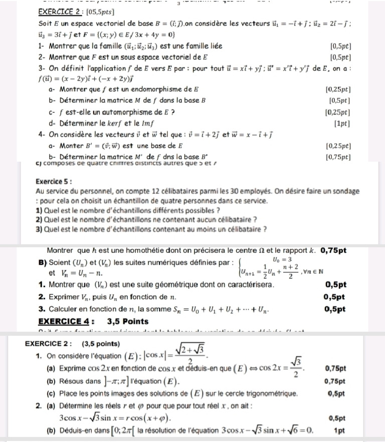 Épreuve de Maths PD Et C 5e Seq MR Ruiz | PDF