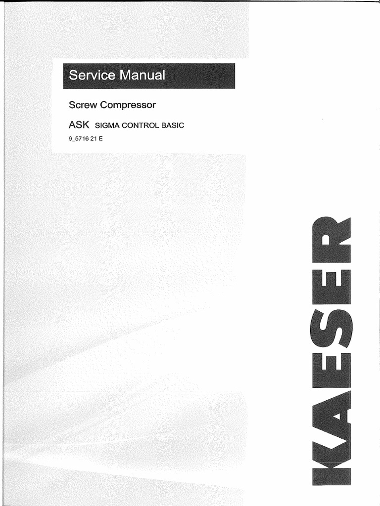 Screw Comp ASK Sigma Control Basic 9 - 5716 21 E | PDF