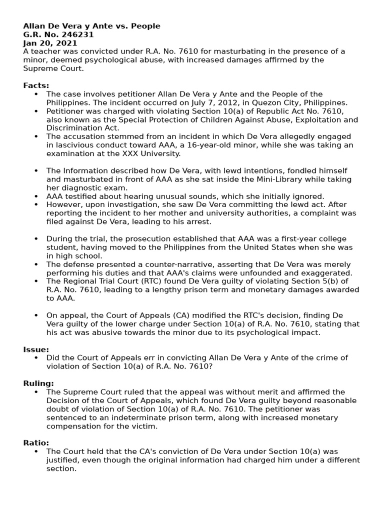 Case Digest - Criminal Law Module 6 | PDF | Rape | Sexual Assault