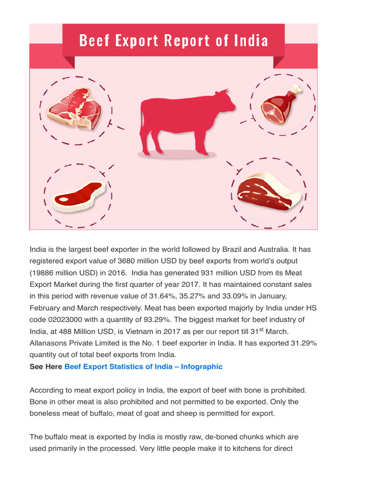 Top Beef Exporters in India 2017 | PDF | Meat | Food Industry