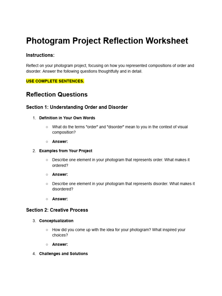 Ander - Photogram Reflection | PDF