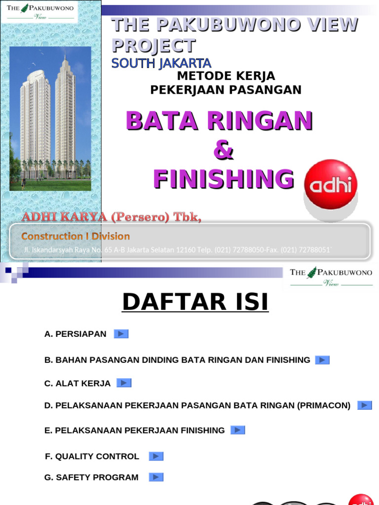 Metode Kerja Dinding Alc | PDF