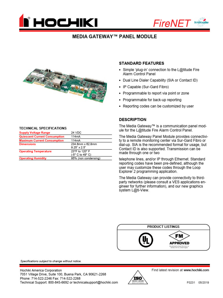 S788 Media Gateway™ Panel Module | PDF | Telecommunications | Computing