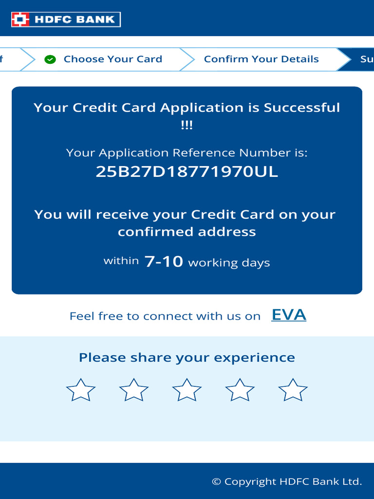 Apply Online For A Pre-Approved Credit Card HDFC Bank | PDF