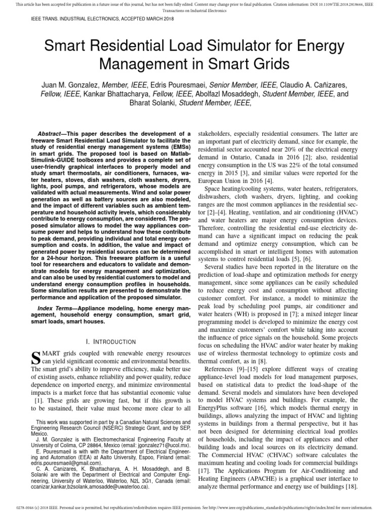 Smart Load Simulator for Energy Management | PDF | Energy Conservation ...