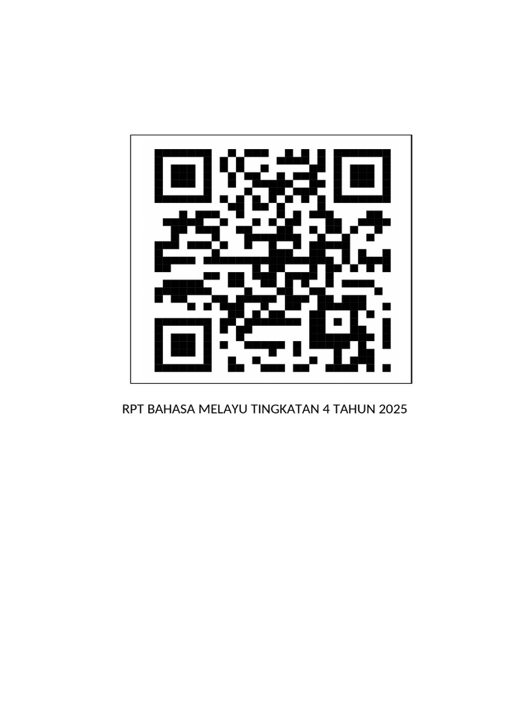QR RPT Bahasa Melayu Tingkatan 4 5 Tahun 2025 | PDF