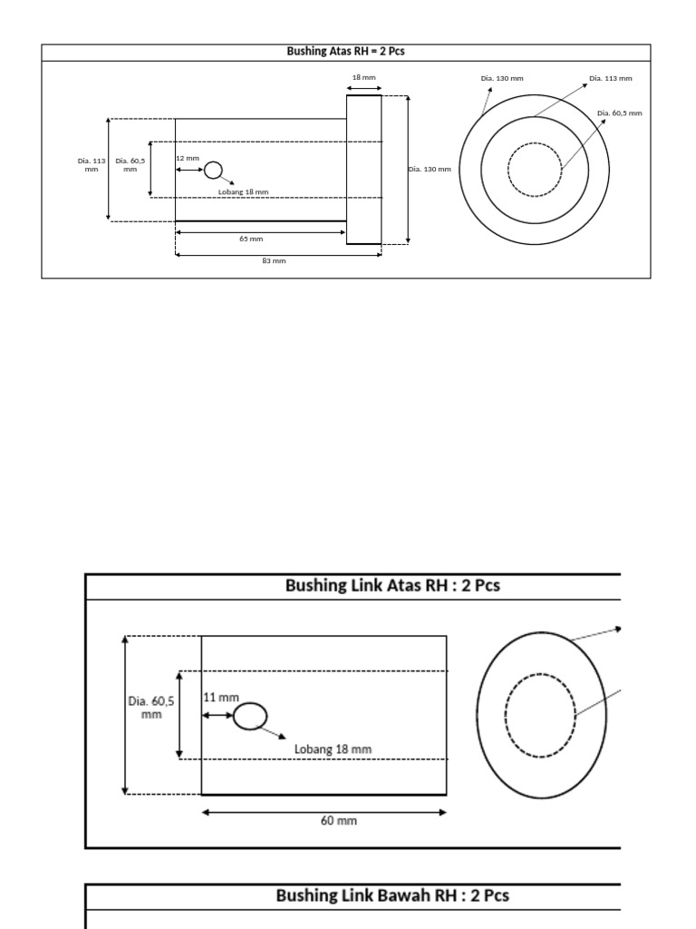 Bushing & Pin Bucket EXA 08 & 09 | PDF