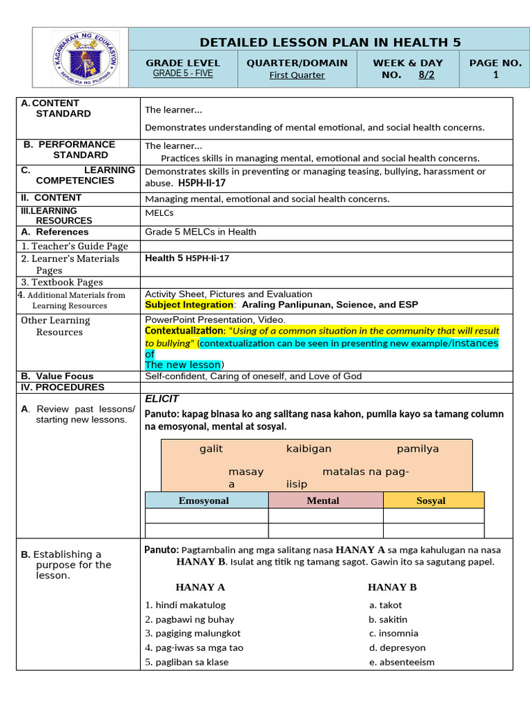 CO DLP FOR Health 5 | PDF