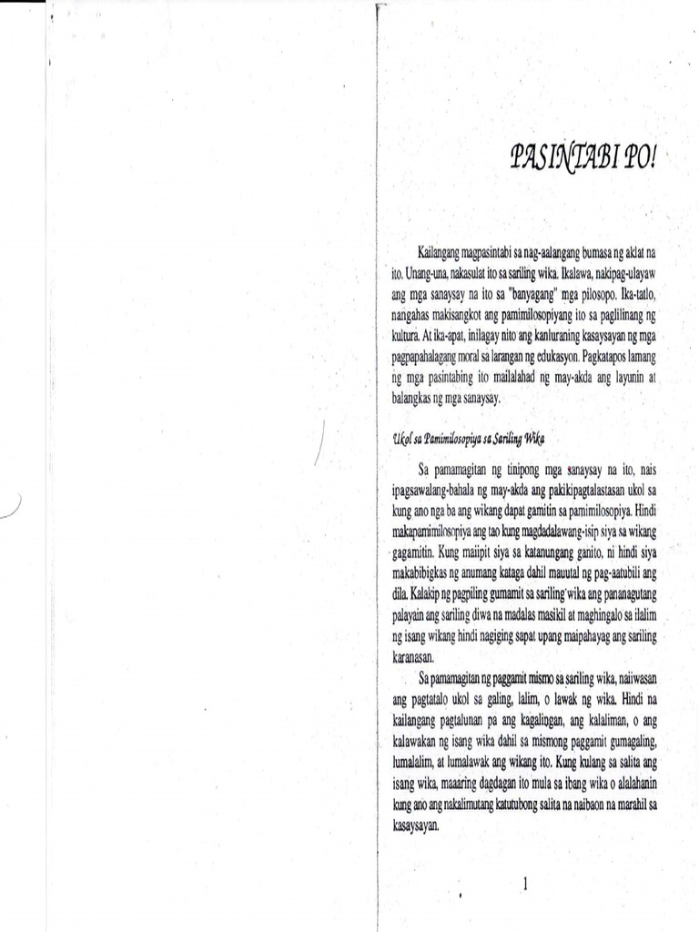 Pasintabi Po | PDF