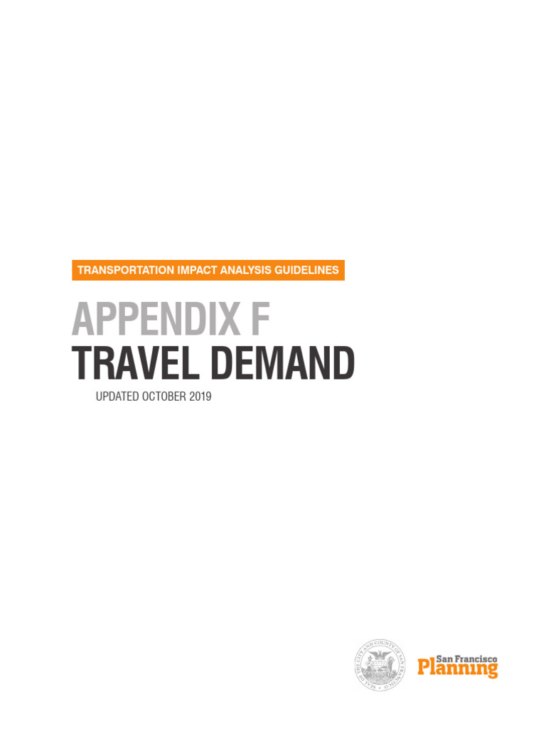 Tia Guidelines Travel Demand Oct 2019 Pdf Public Transport
