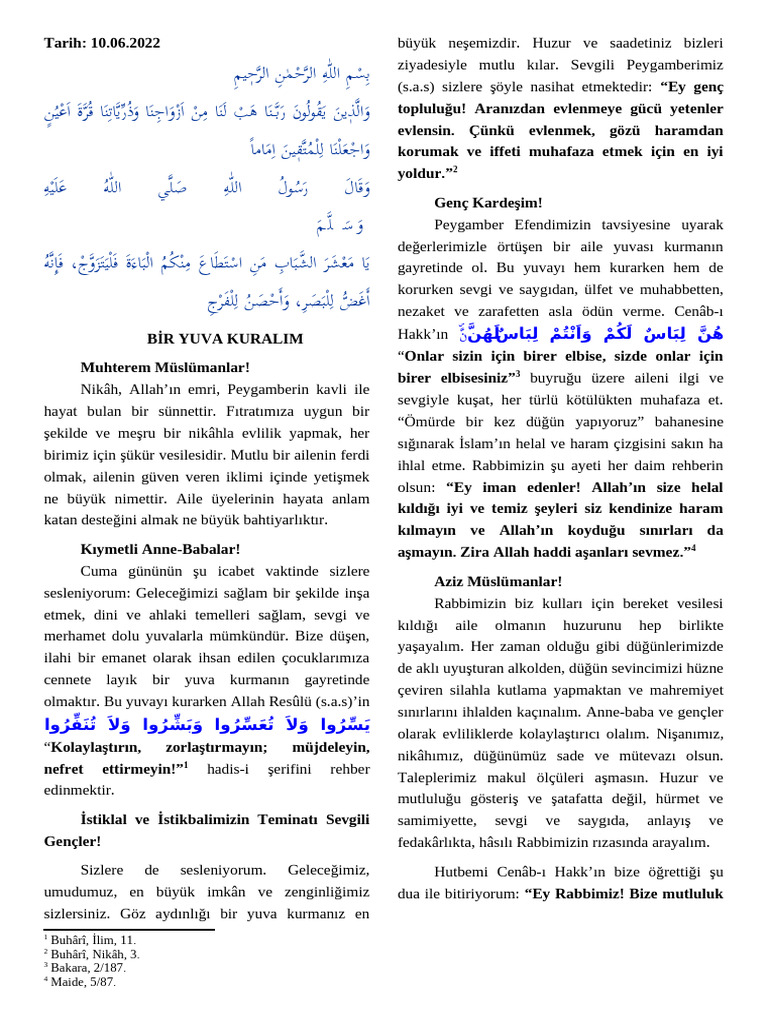 Bir Yuva Kuralm | PDF