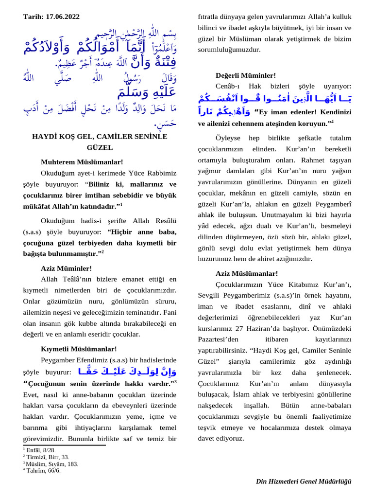 Haydi Ko Gel Camiler Seninle Gzel | PDF