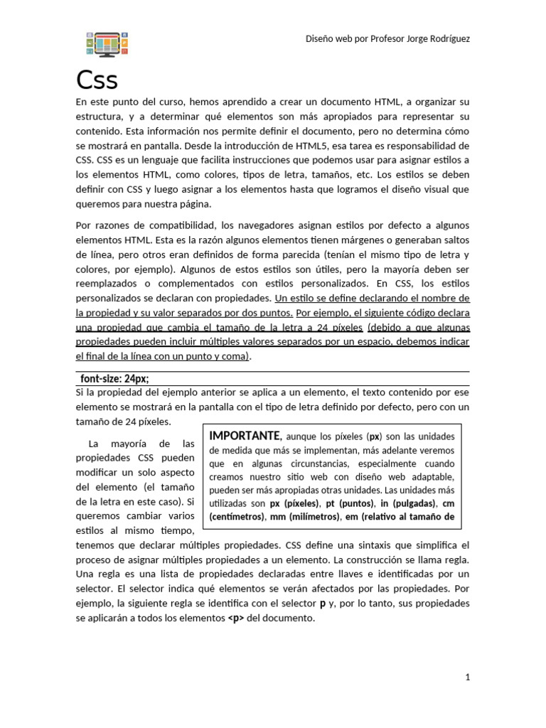 1.1 Css | PDF | HTML | Programación de computadoras
