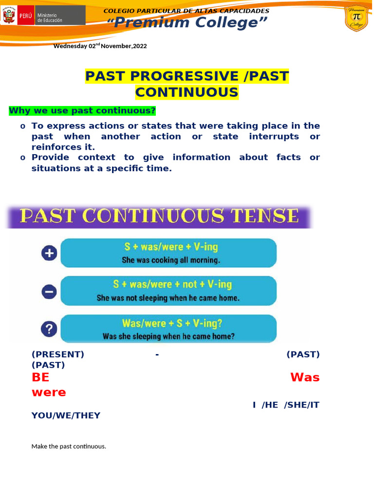 1RO PAST PROGRESSIVE | PDF