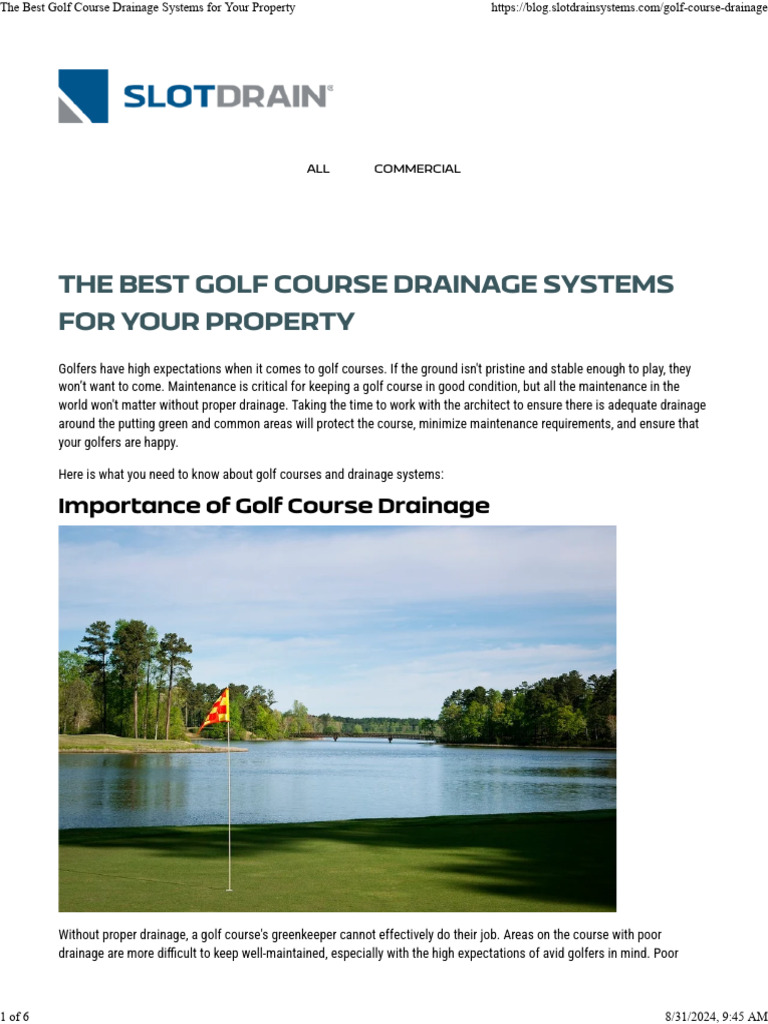 The Best Golf Course Drainage Systems For Your Property | PDF | Storm ...