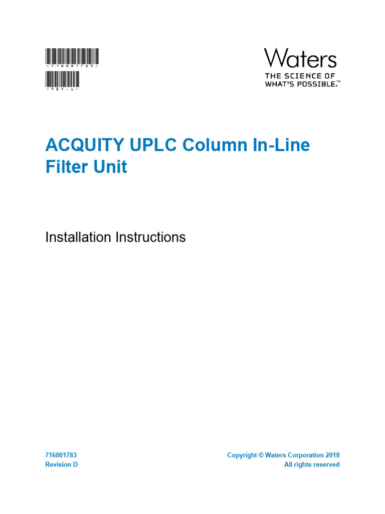 Waters in Line Filter Column | PDF | Nut (Hardware)