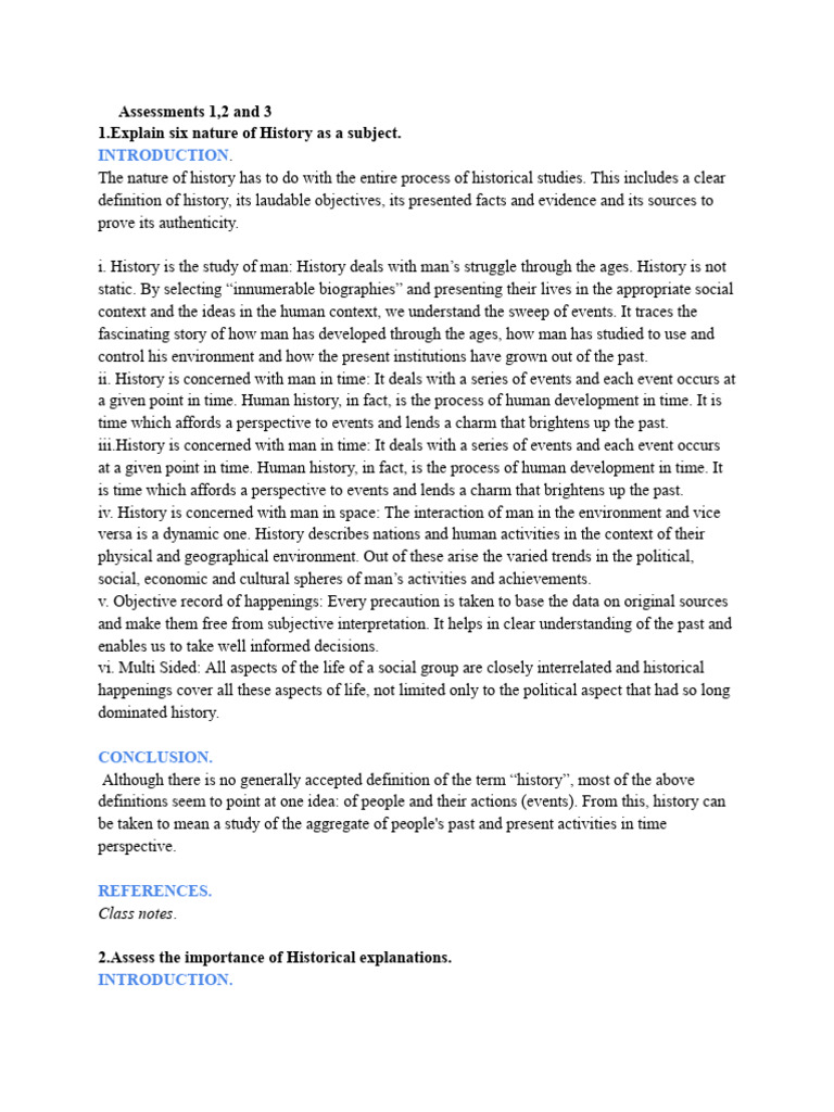 Subject Methods in History ASSESSMENT TASKS | PDF | Teaching Method ...